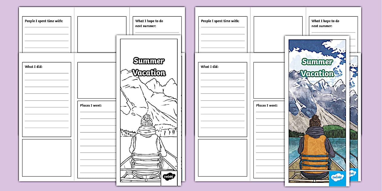 Summer Vacation Leaflet Template (teacher made) - Twinkl