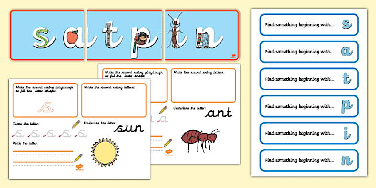 SATPIN Cursive Resource Pack - Letters and Sounds - Twinkl