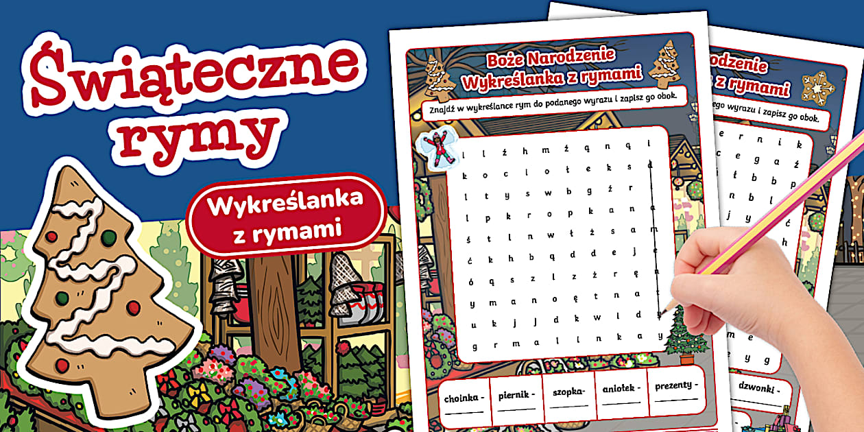 Boże Narodzenie | Rymy | Wykreślanka