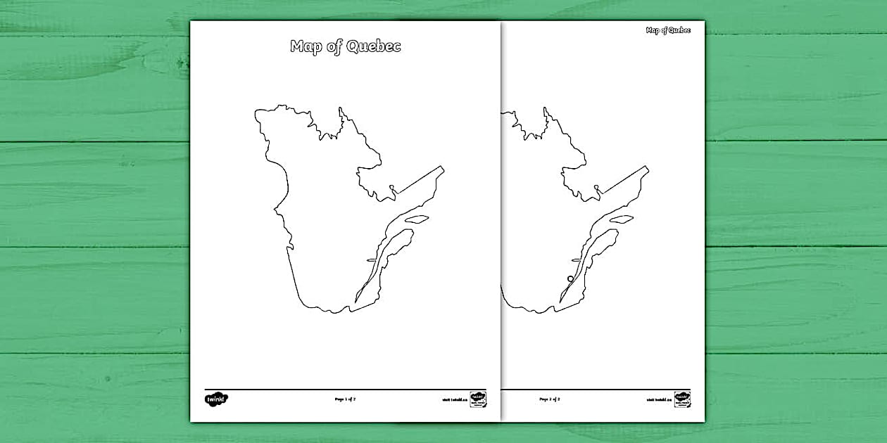 Map of Quebec (Teacher-Made) - Twinkl