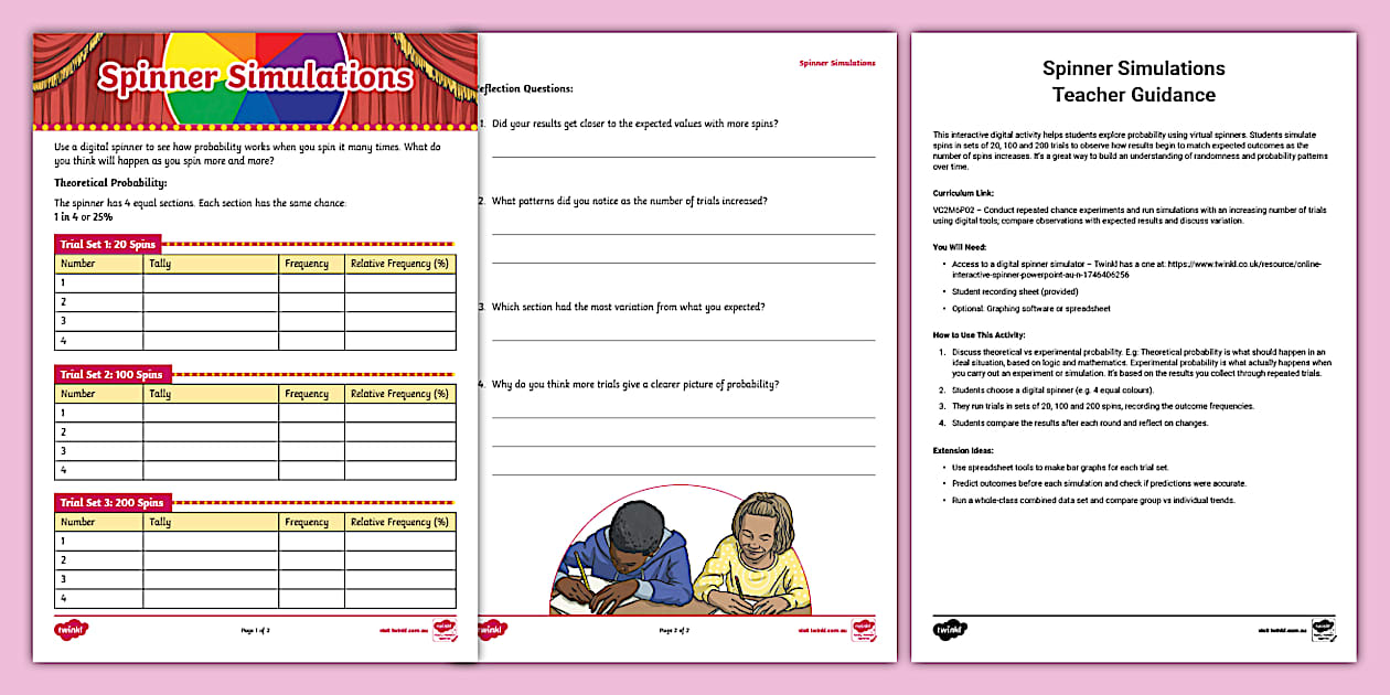 Spinner Simulations (teacher made) - Twinkl
