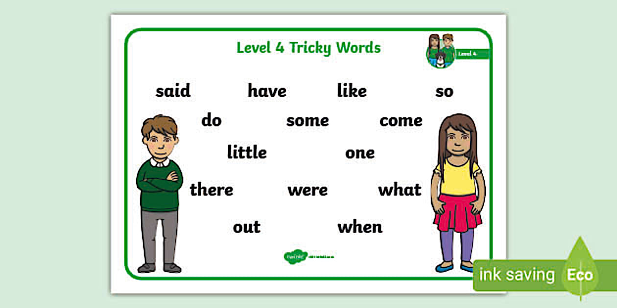 Editable Level 4 Tricky Word Mat (teacher made) - Twinkl