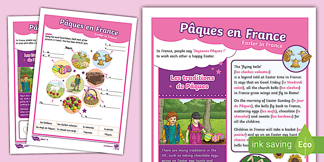 👉 A French: Easter in France Facts and Activity Sheet | Twinkl