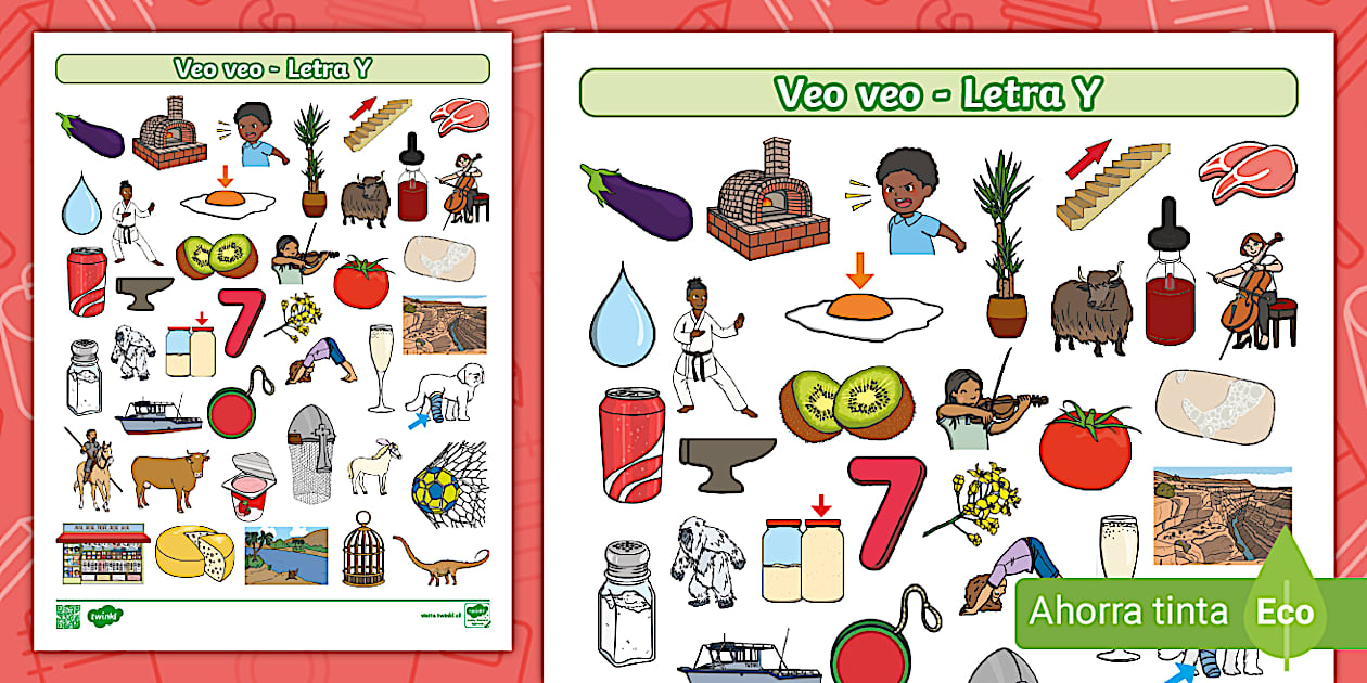 Guía de Trabajo: Veo veo - Letra Y (Hecho por educadores)