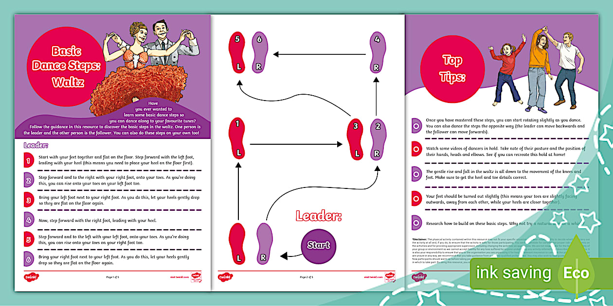Basic Dance Steps: Waltz | Dance Techniques List - Twinkl