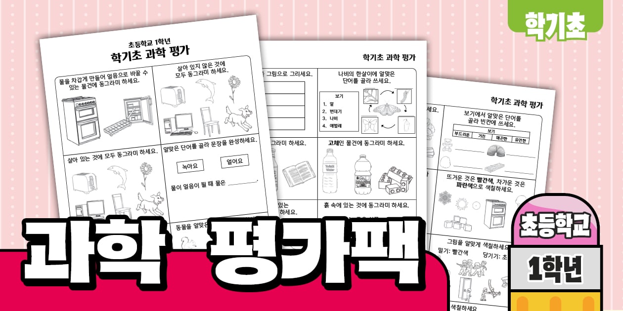 초등학교 1학년 학기초 과학 평가팩 First Grade Beginning of the Year Science Assessment