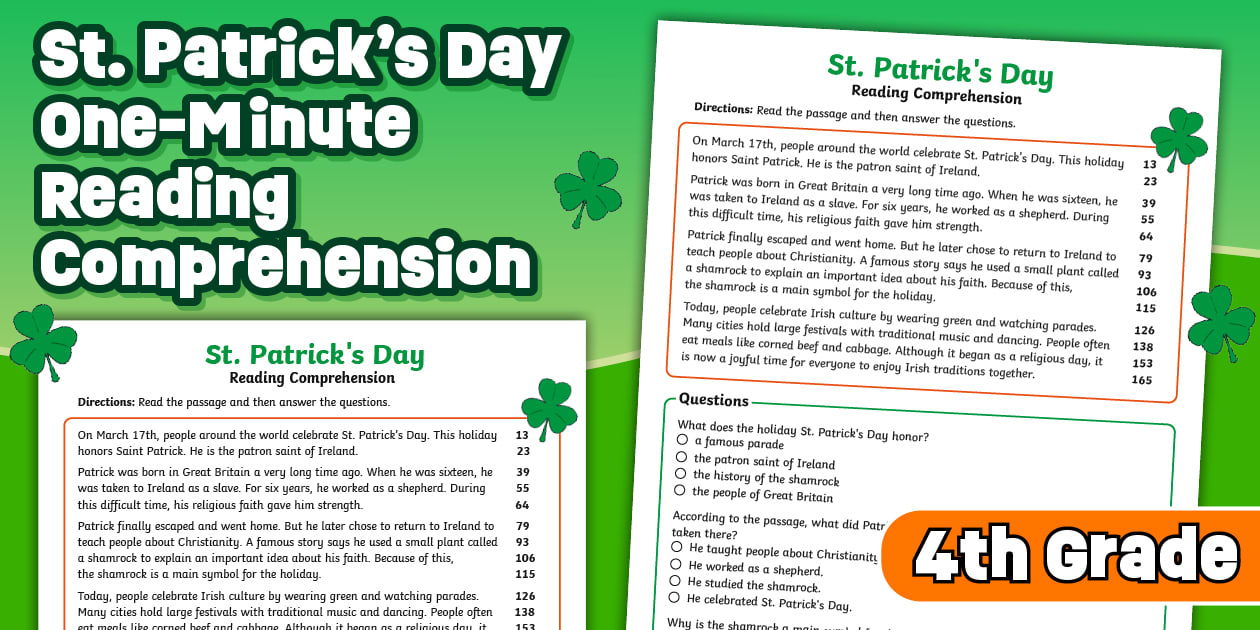 Fourth Grade St. Patrick's Day One-Minute Reading