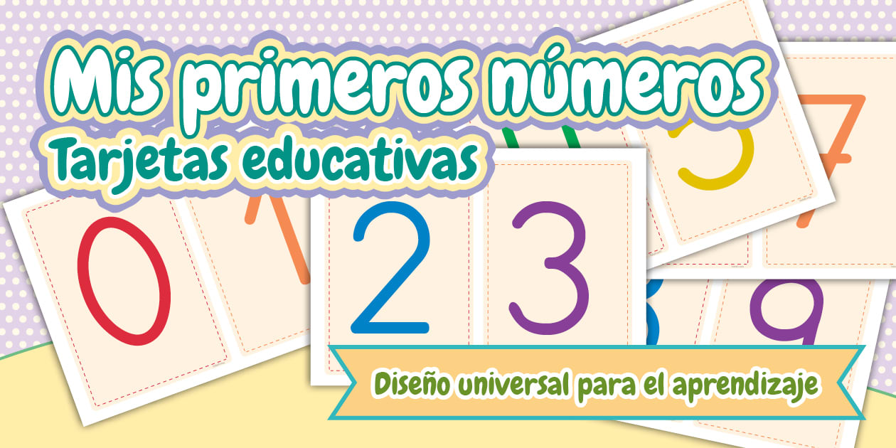 Tarjetas educativas: Mis primeros números