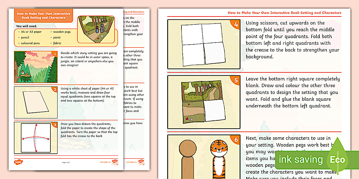 Instructions to Make Your Own Interactive Book Setting