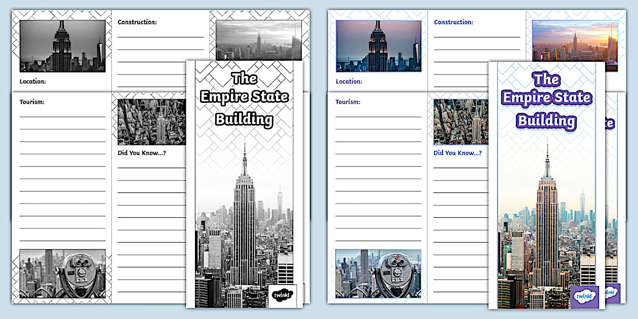 The Empire State Building Leaflet Template (Teacher-Made)