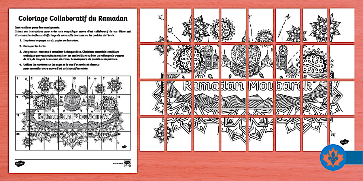 Ramadan Collaborative Art Activity French (Teacher-Made)