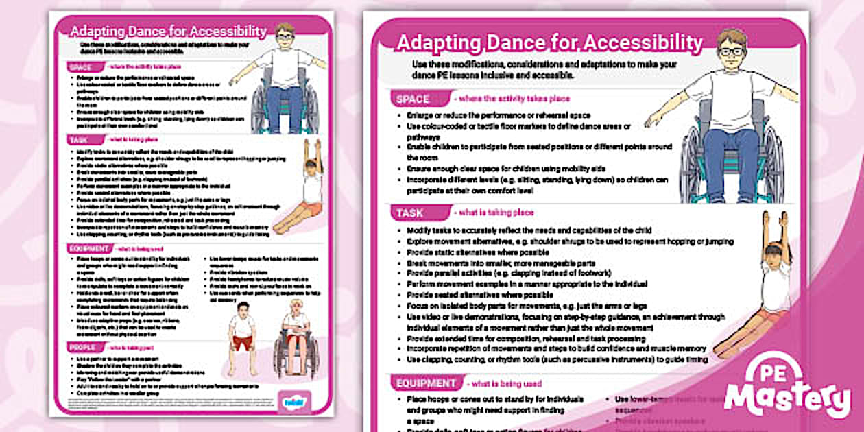 PE Mastery: Adapting Dance for Accessibility Adult Guidance