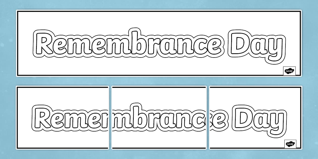 Remembrance Day Collaborative Drawing Display Banner