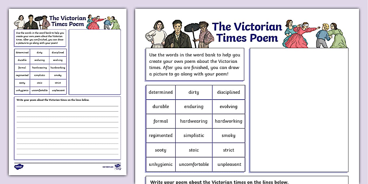 The Victorian Times Poem Writing Template (Teacher-Made)