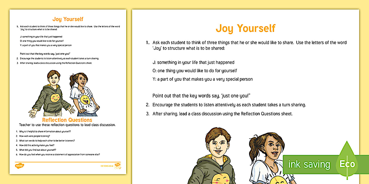 Joy Activity | Joy Yourself | Inclusion | Twinkl - Twinkl