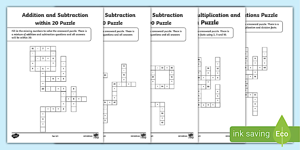 👉 KS1 Calculation Puzzles - Twinkl - Maths - Twinkl