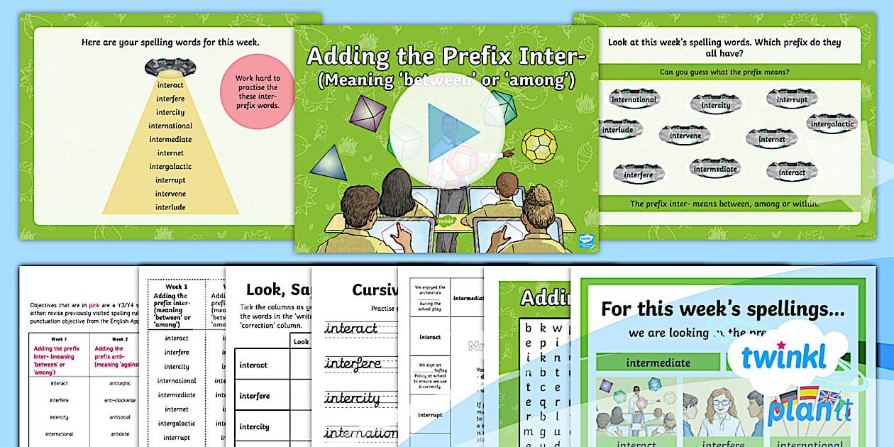 ‘Inter’ Prefix Examples Spelling Pack - Twinkl NZ
