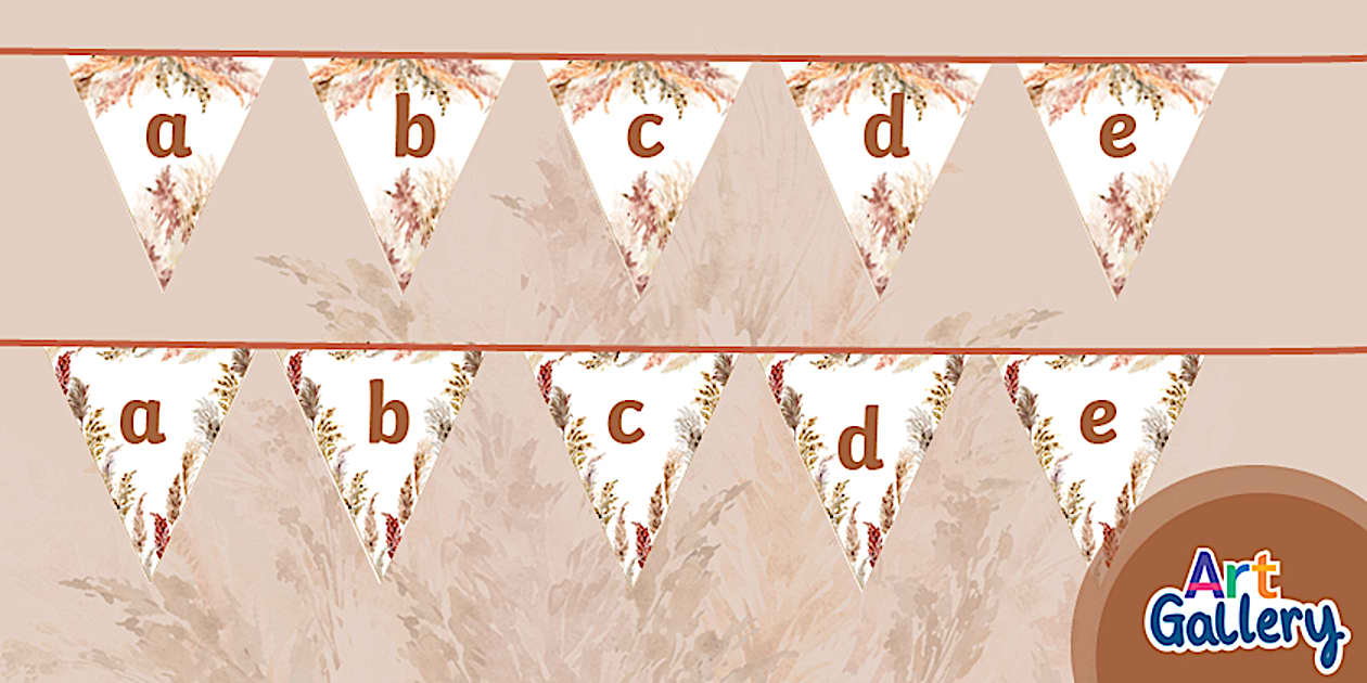 Editable Boho Neutral Bunting (Teacher-Made) - Twinkl