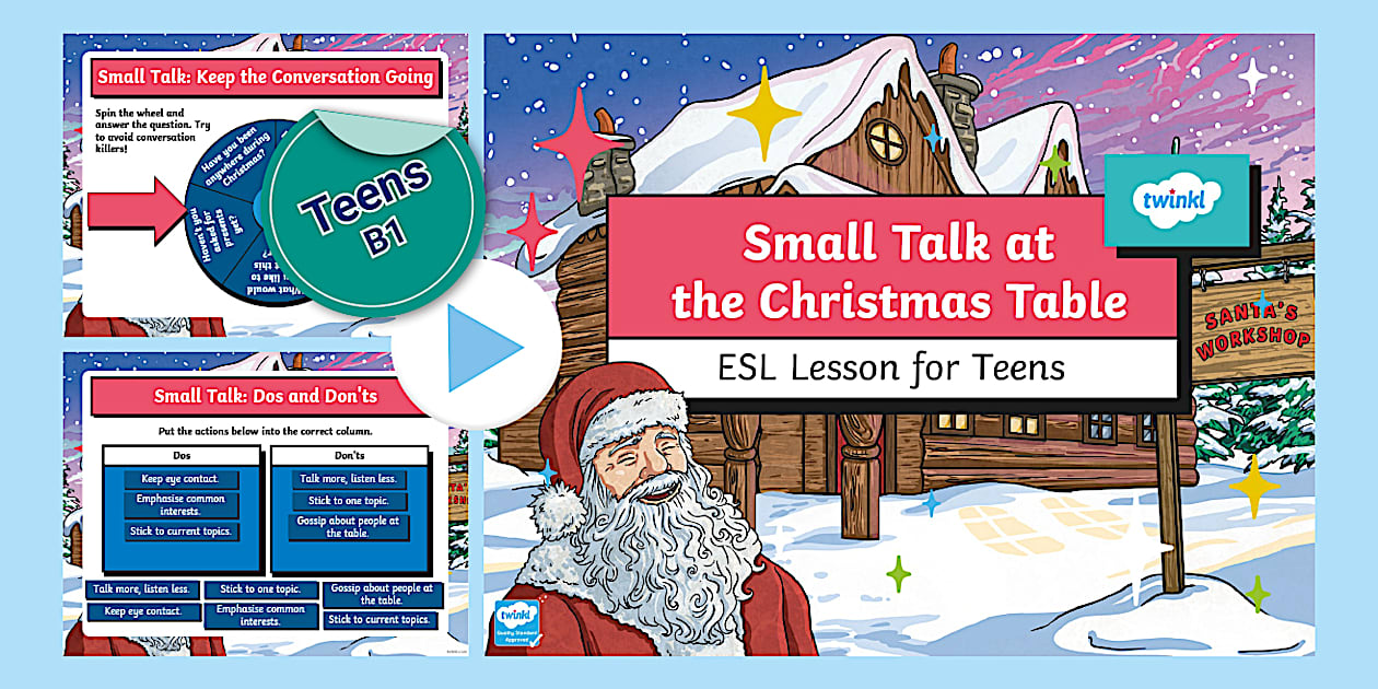 ESL Small Talk at the Christmas Table with Twinkl - Twinkl