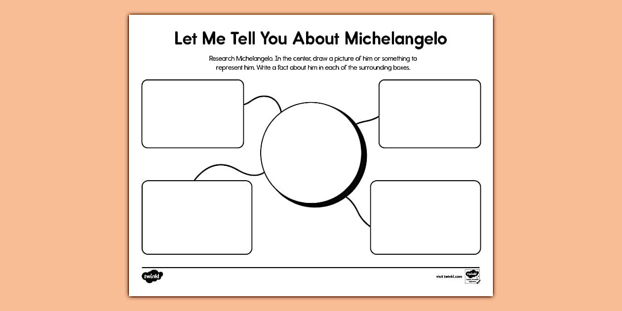 Let Me Tell You About Michelangelo Draw and Write Research Worksheet ...