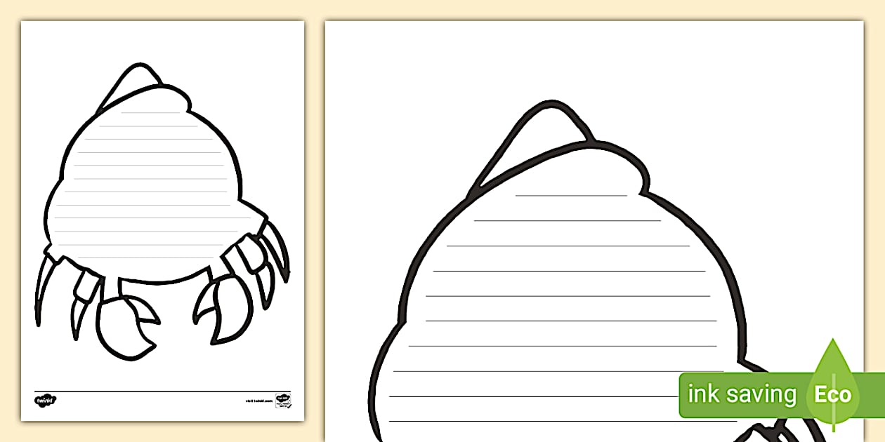 Hermit Crab Writing Frame (teacher made) - Twinkl