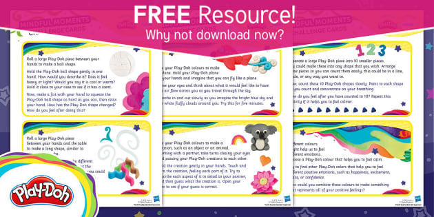 FREE Play-Doh: Mindful Moments Task Cards - Twinkl