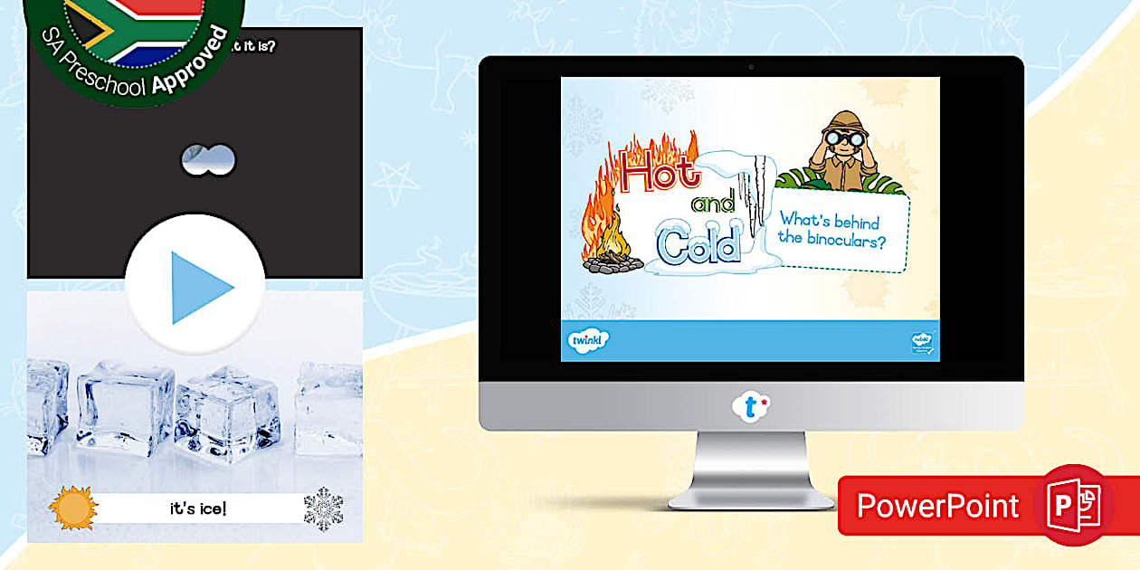 Hot and Cold Binocular PowerPoint Game (teacher made)