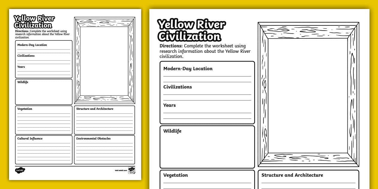 Yellow River Civilization Research and Write for 6th-8th Gr