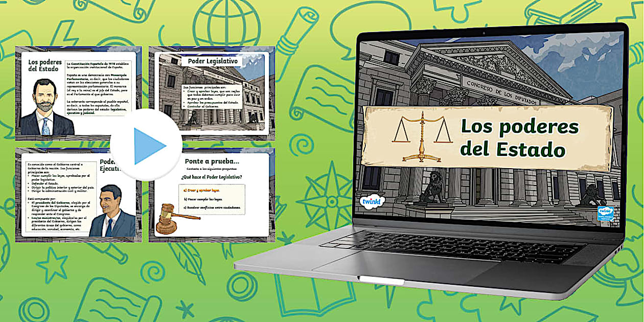 Presentación: Los Poderes del Estado (teacher made)