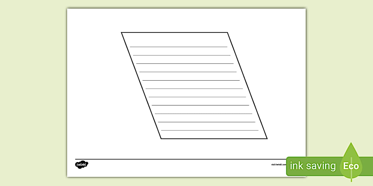 Rhombus Writing Template (teacher made) - Twinkl