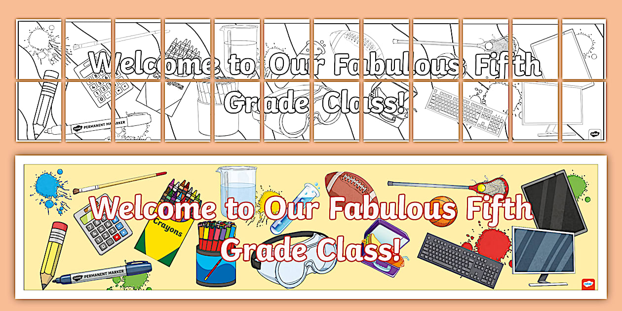 Welcome to Our Fifth Grade Class Collaborative Art Banner
