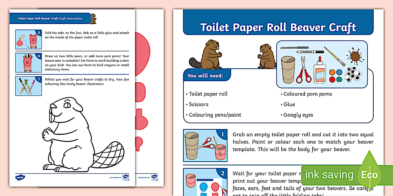 Toilet Paper Roll Beaver Craft | Twinkl Craft Actvities