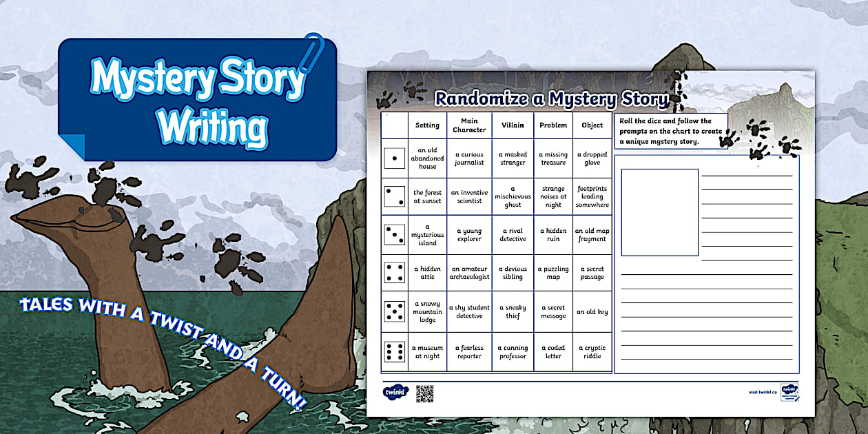 Randomize a Mystery Story Writing Template