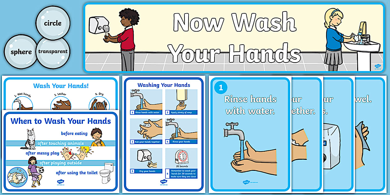 Handwashing Display Pack (teacher made) - Twinkl