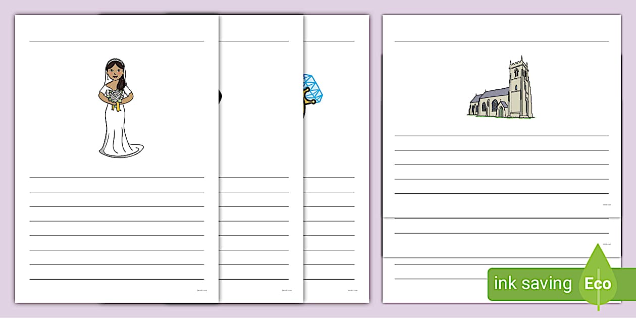 Royal Wedding Writing Frames (teacher made) - Twinkl
