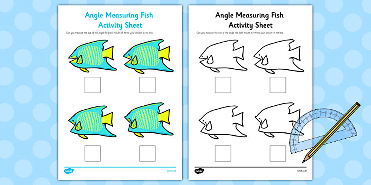 Angle Measuring Fish Activity (teacher made) - Twinkl