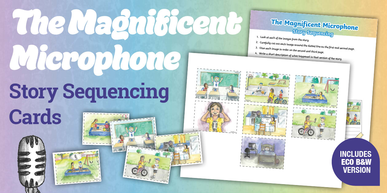 The Magnificent Microphone: Story Sequencing Cards
