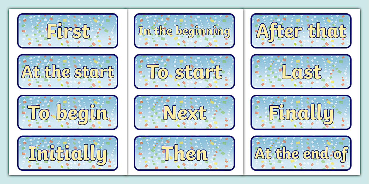 Transition Words and Phrases Cards (teacher made) - Twinkl