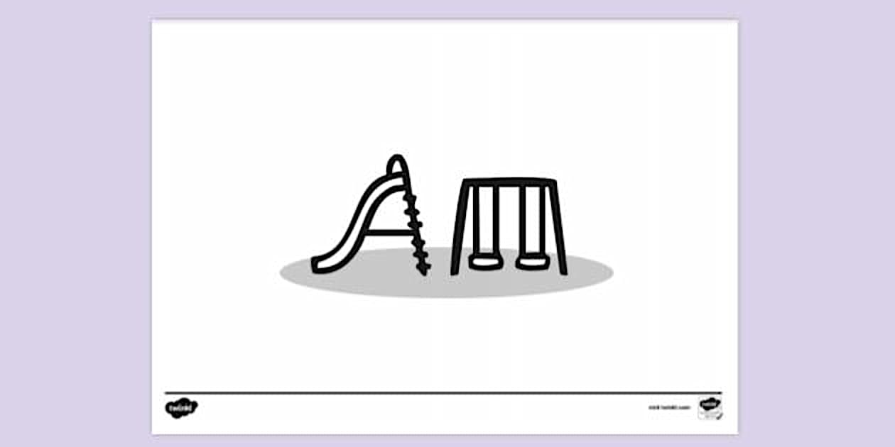 Playground Map Icon | KS1 Colouring Sheets | Twinkl - Twinkl