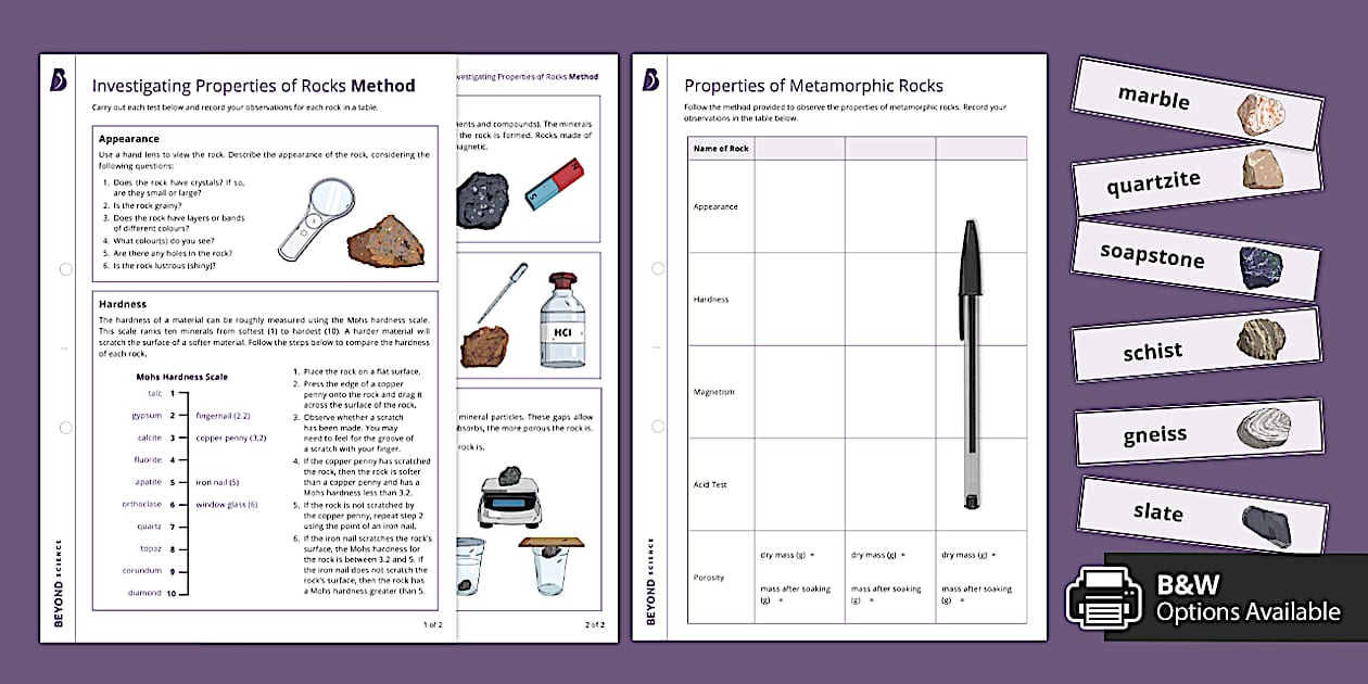 Investigating Properties of Metamorphic Rock | KS3 Chemistry