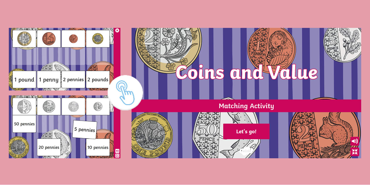 👉 Coins and Value Interactive Matching Game - Twinkl