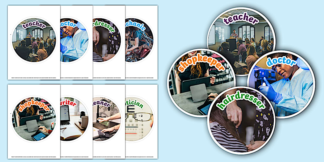 Careers Circle Display Photo Cut-Outs (teacher made)