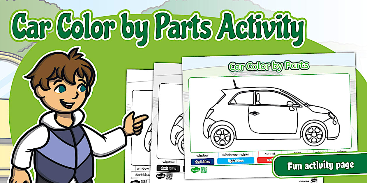 Car Color by Parts Activity