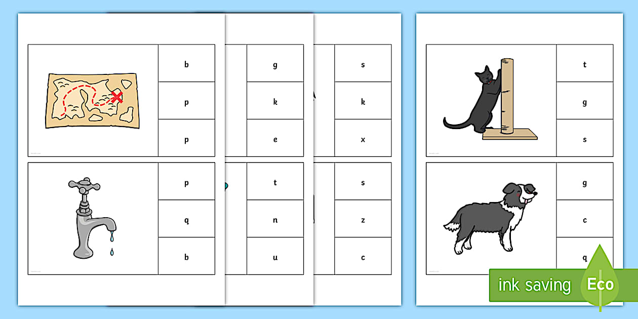 CVC Words Final Sound Peg Charts (teacher made) - Twinkl