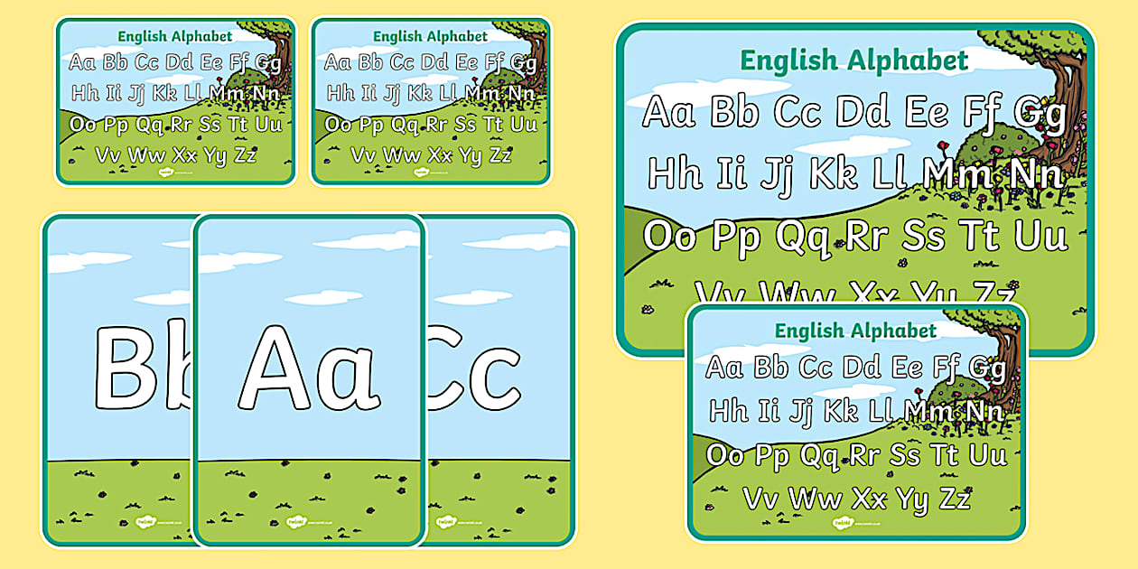 English Alphabet Display Poster - ESL Alphabet Poster