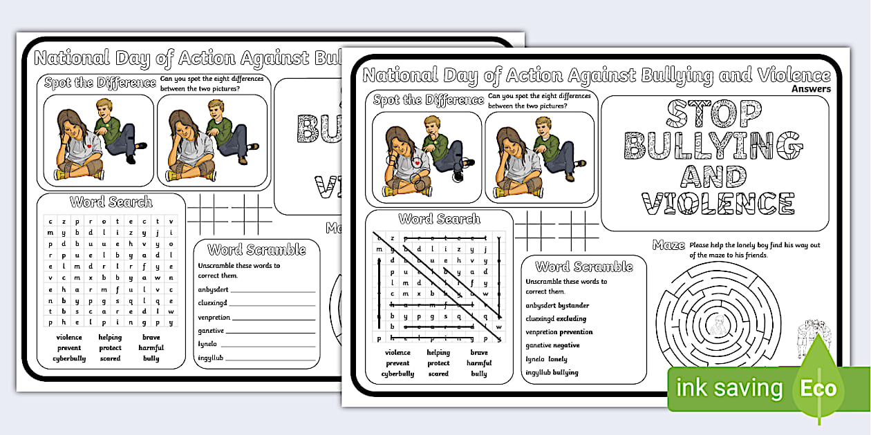 National Day of Action Against Bullying & Violence Activity Mat