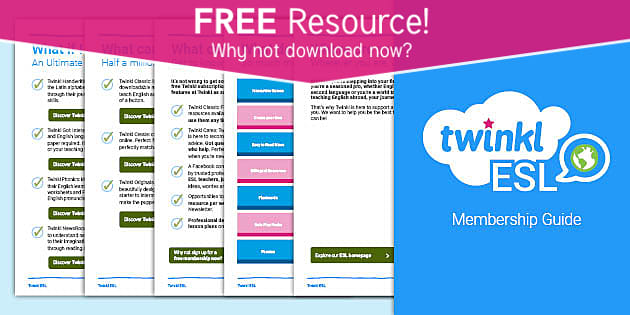 FREE! - FREE ESL Membership Guide (teacher made) - Twinkl