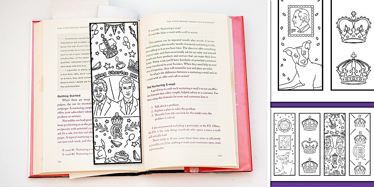 King Charles III Colouring Bookmarks | Twinkl Party - Twinkl