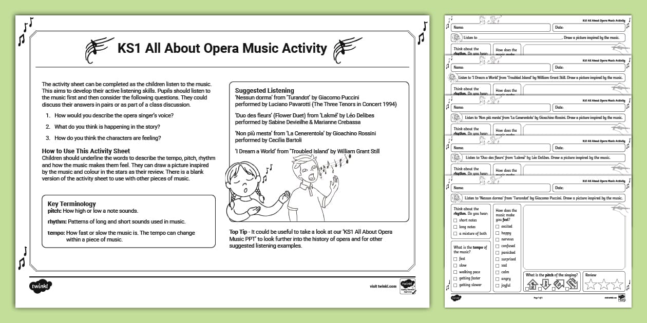 👉 KS1 All About Opera Music Activity (teacher made)
