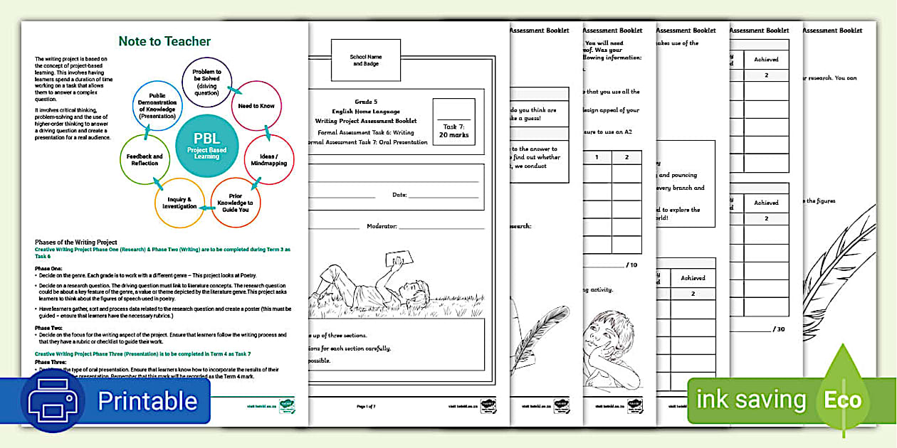 Editable Grade 5 Term Three English Writing Project - Twinkl